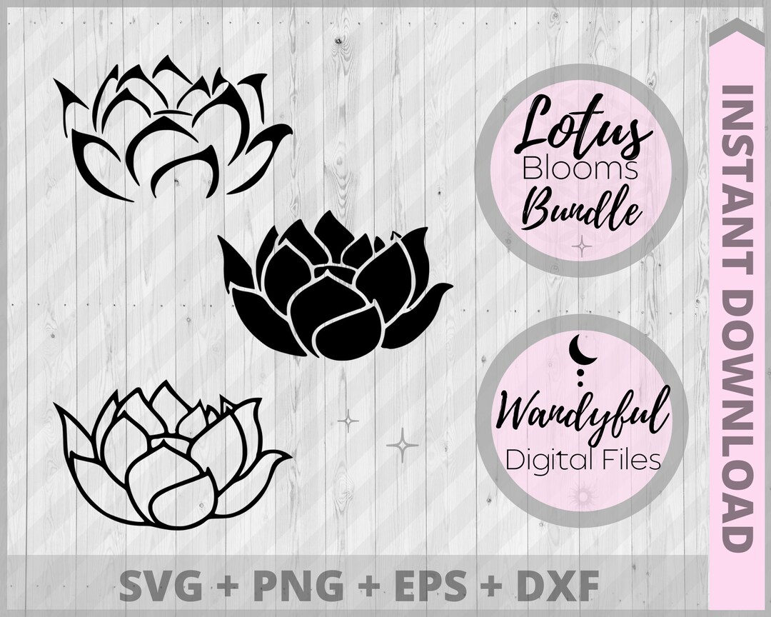 Lotus Flower Bundle | Lotus Flower Clipart | Lotus SVG | Lotus Bloom ...