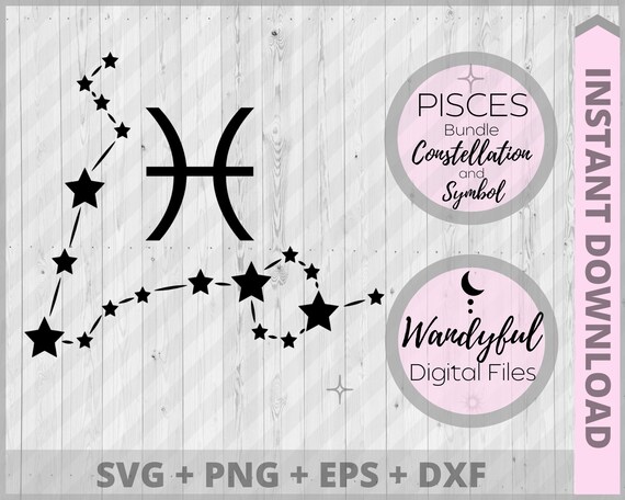 PISCES SVG Pisces Zodiac Svg Pisces Symbol Pisces Star - Etsy