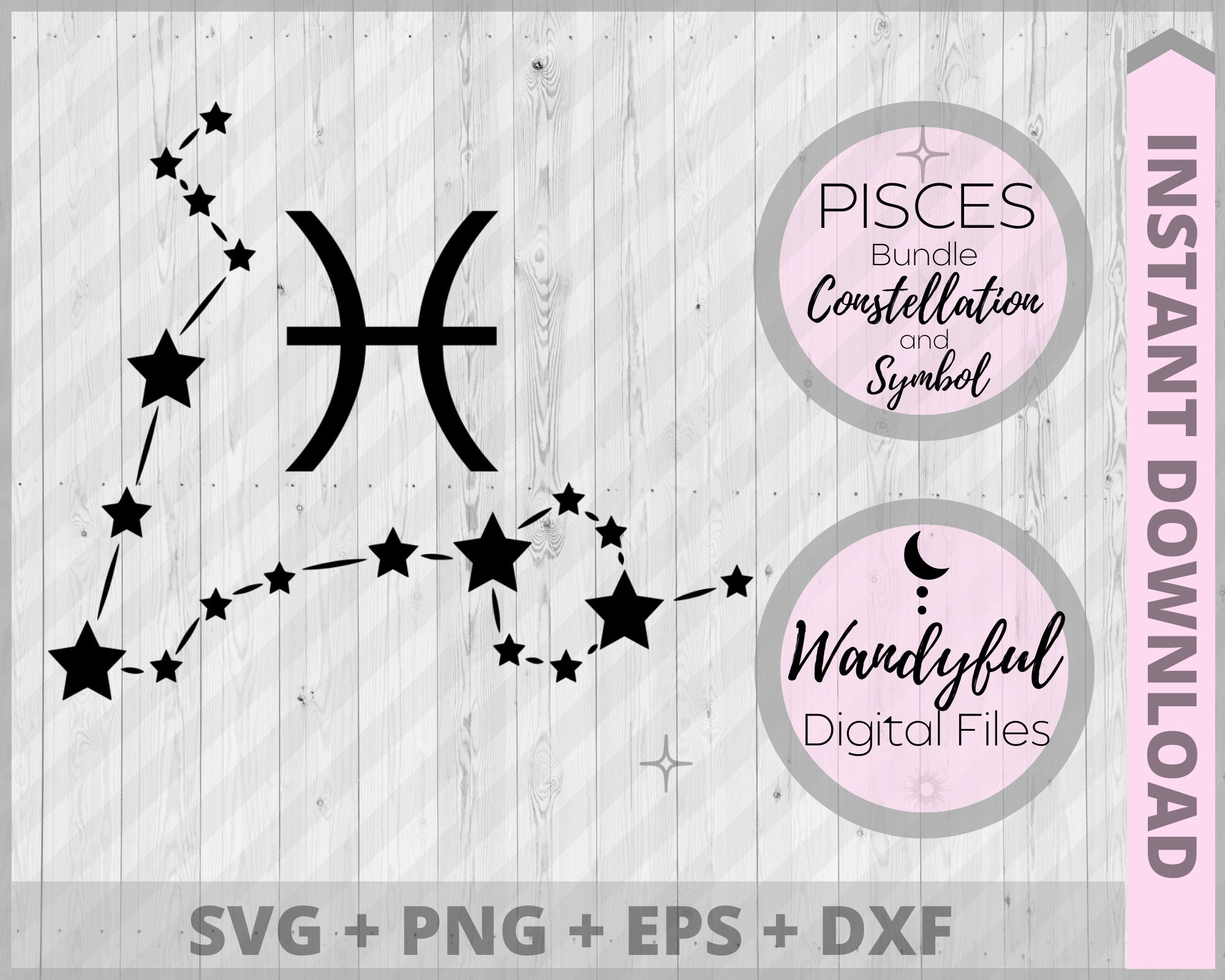 PISCES SVG | Pisces Zodiac Svg | Pisces Symbol | Pisces Star Sign ...
