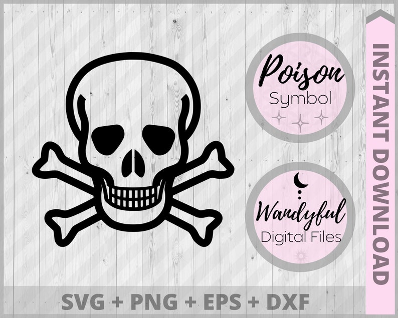 Poison Symbol Svg Poison Svg Poison Clipart Skull Svg Skull and Bones ...