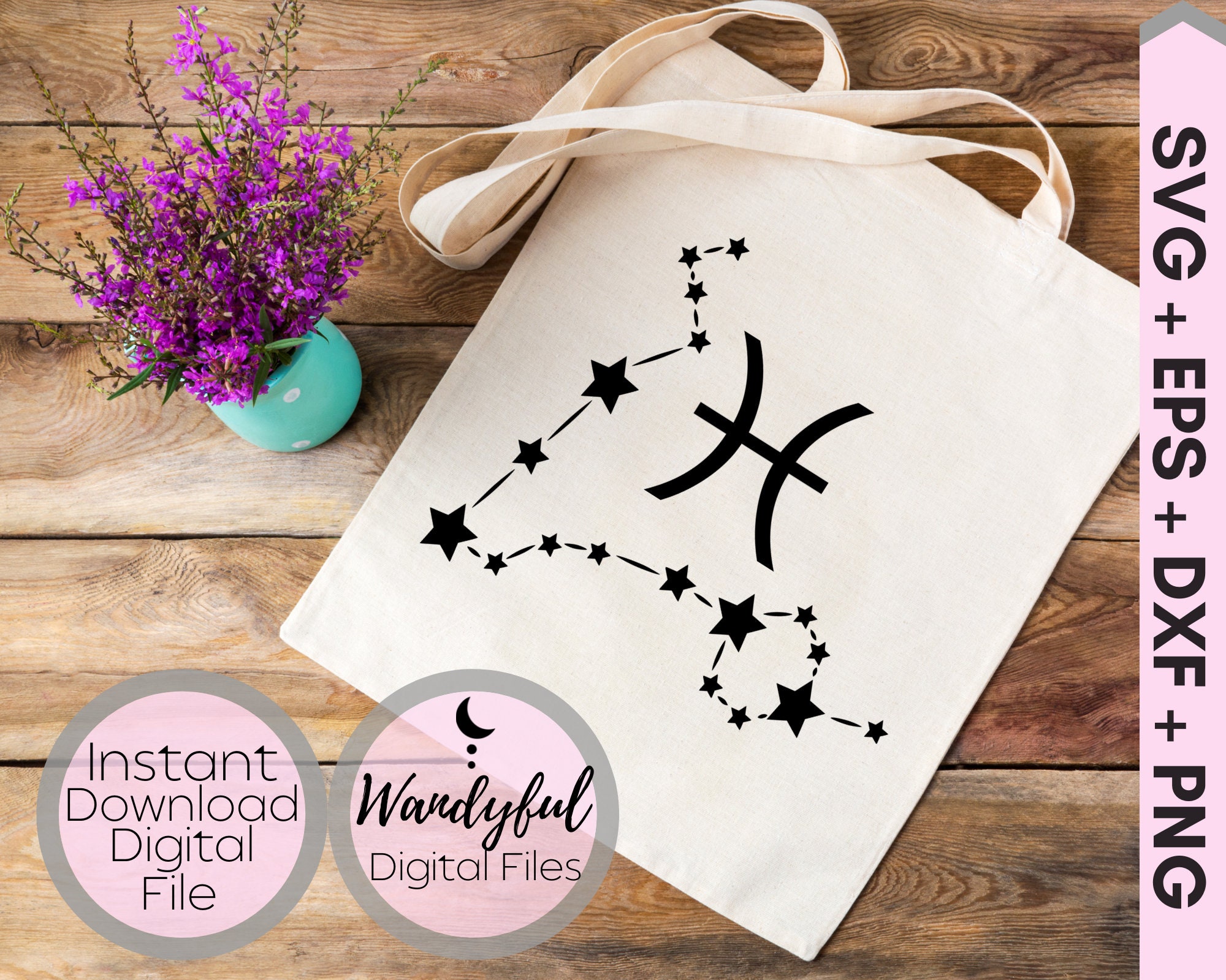 PISCES SVG | Pisces Zodiac Svg | Pisces Symbol | Pisces Star Sign ...