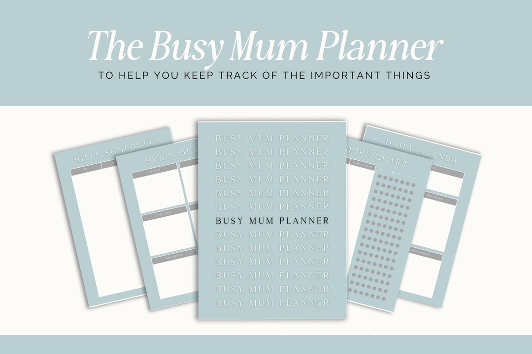 The Busy Mum Planner // Organised Life, Printable, Digital Download ...