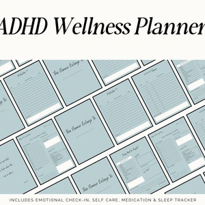 ADHD Wellness Planner // Self-care Checklist, Life Planner, Daily ...