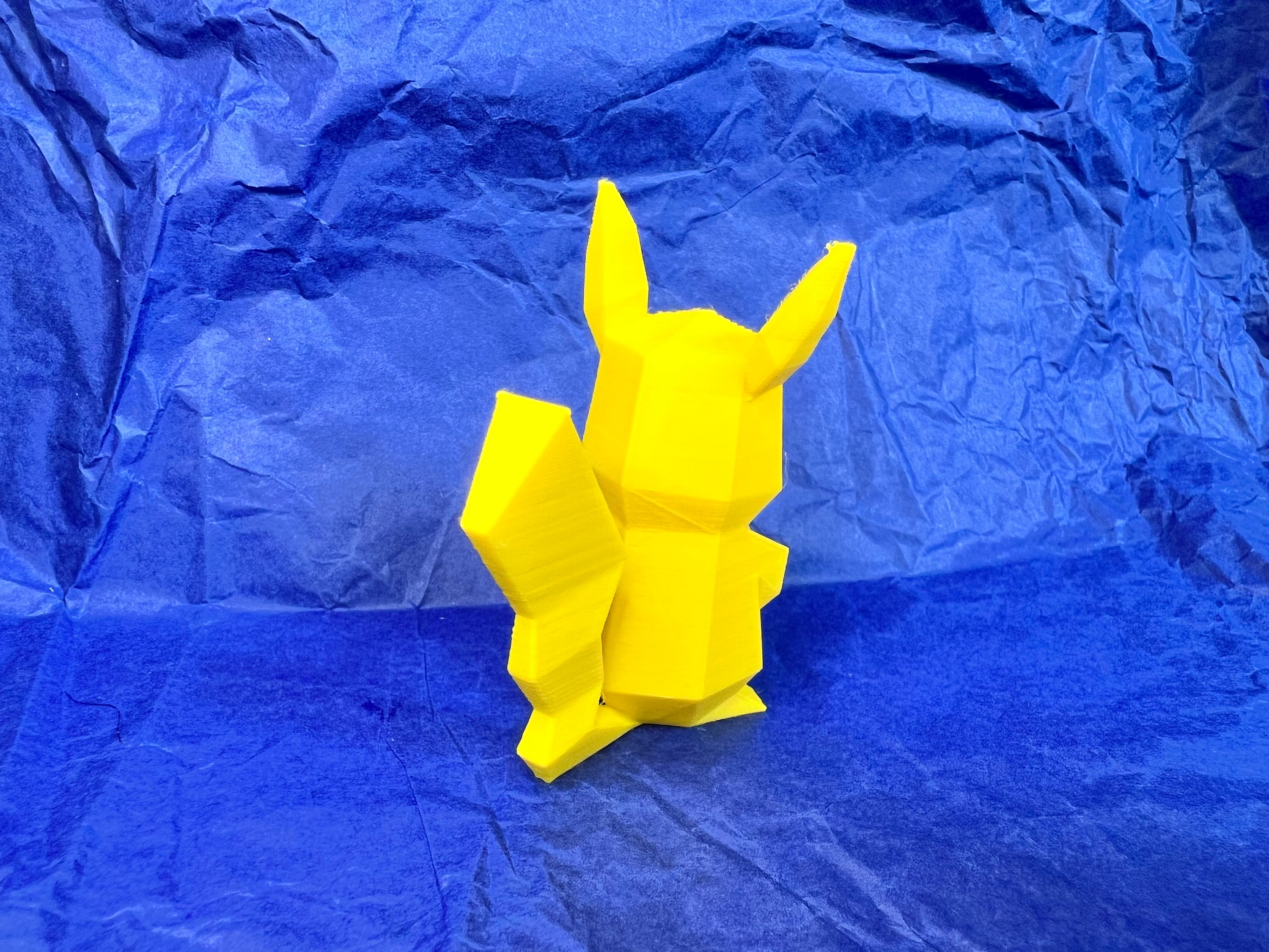 Pokémon Pikachu 3D Printed Figure // Low Poly Pikachu // - Etsy