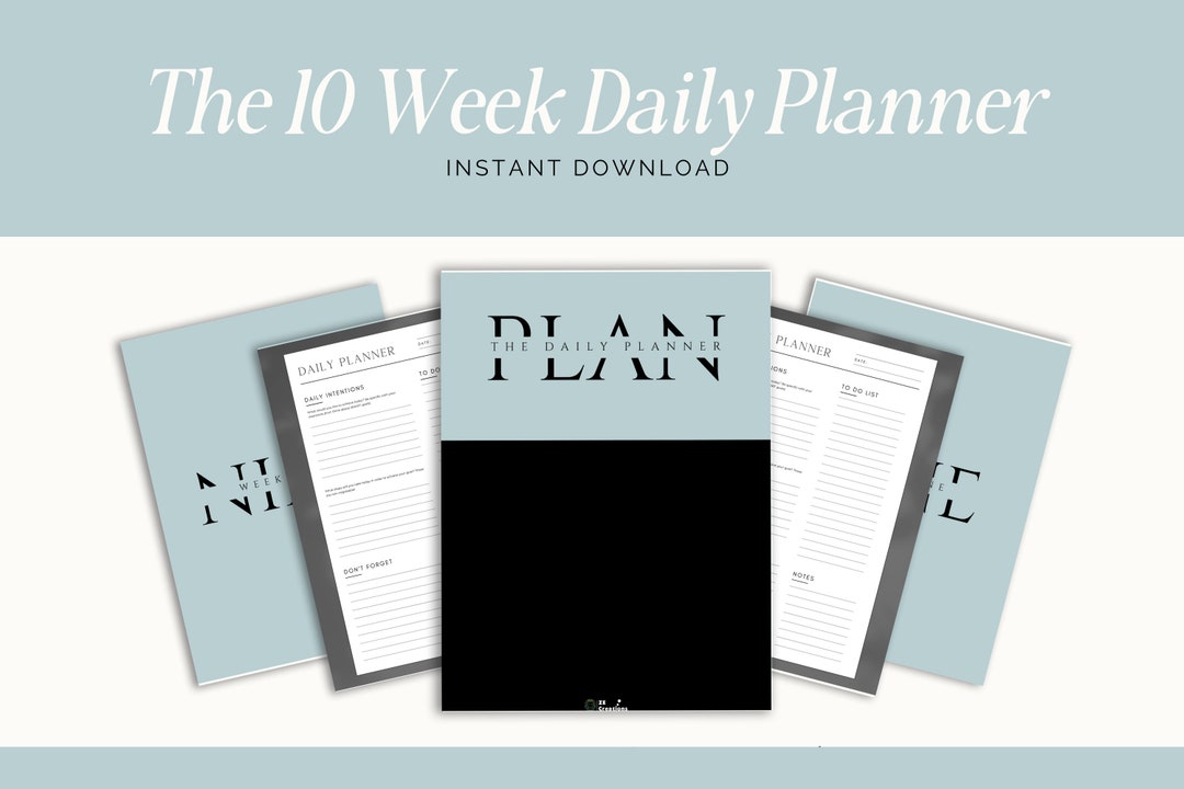 Undated Daily Planner: 10-week Printable PDF - Etsy