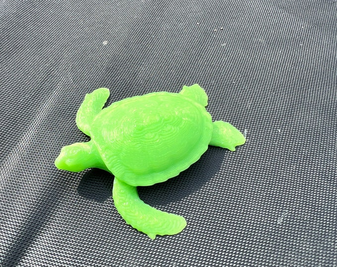 Sea Turtle 3D Print // Turtle Figure // Minature Sea Turtle Model ...