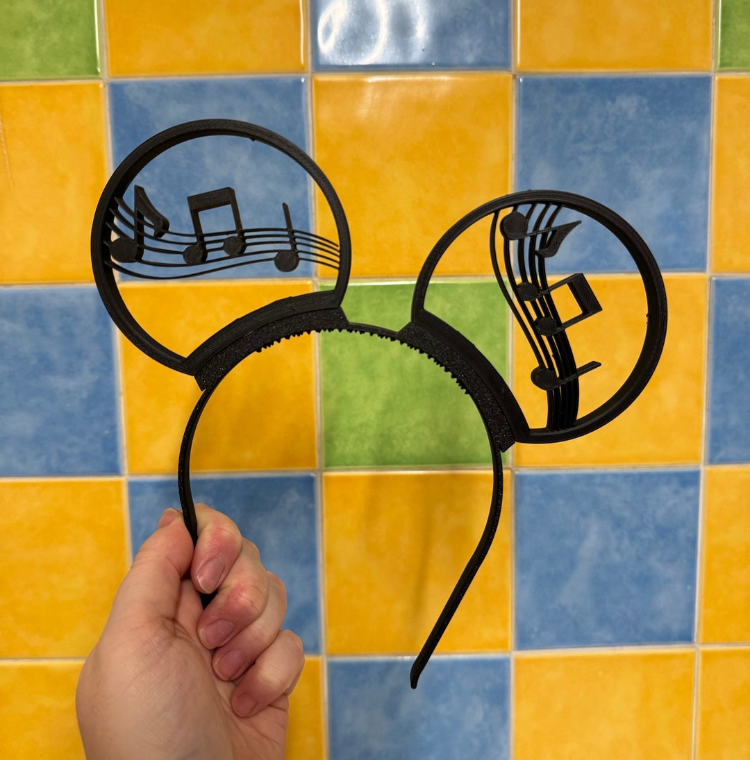 Magnetic Musical Notes Mouse Ears // Sounds of Dreams Mouse Headband ...