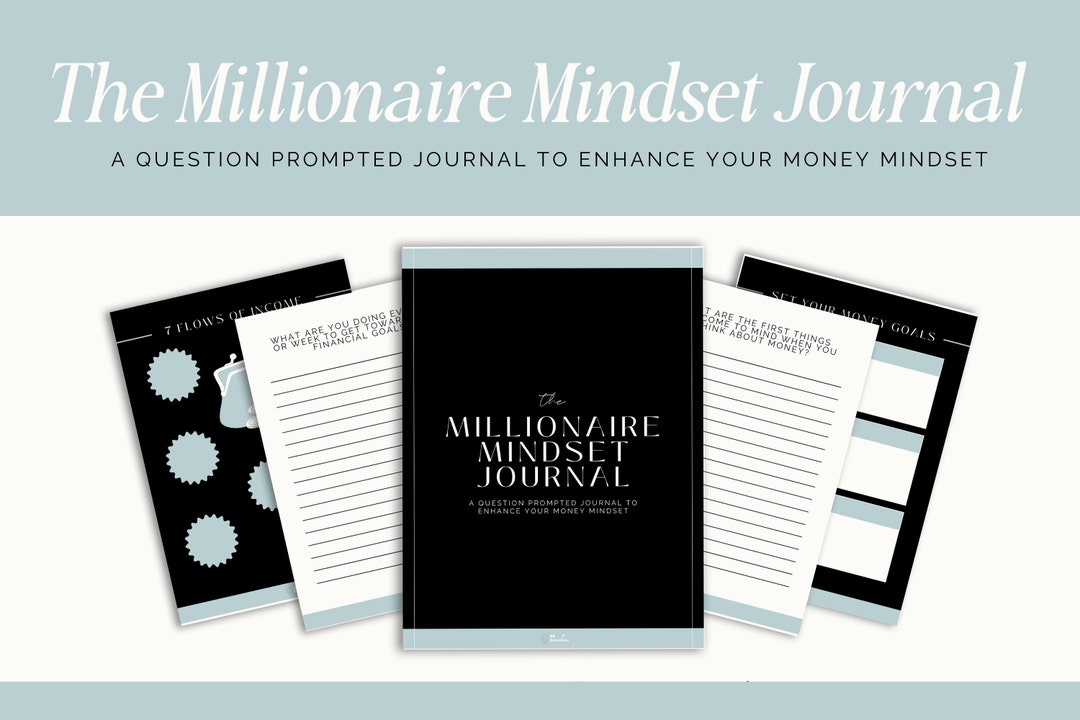 Millionaire Mindset Journal // Money Mindset, Money Goals, Organised ...