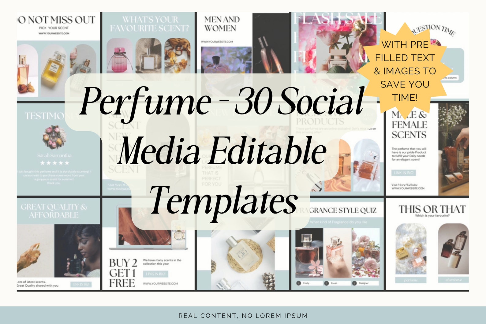 Perfume Business Templates // Pre Filled Perfume Templates, Fragrance ...