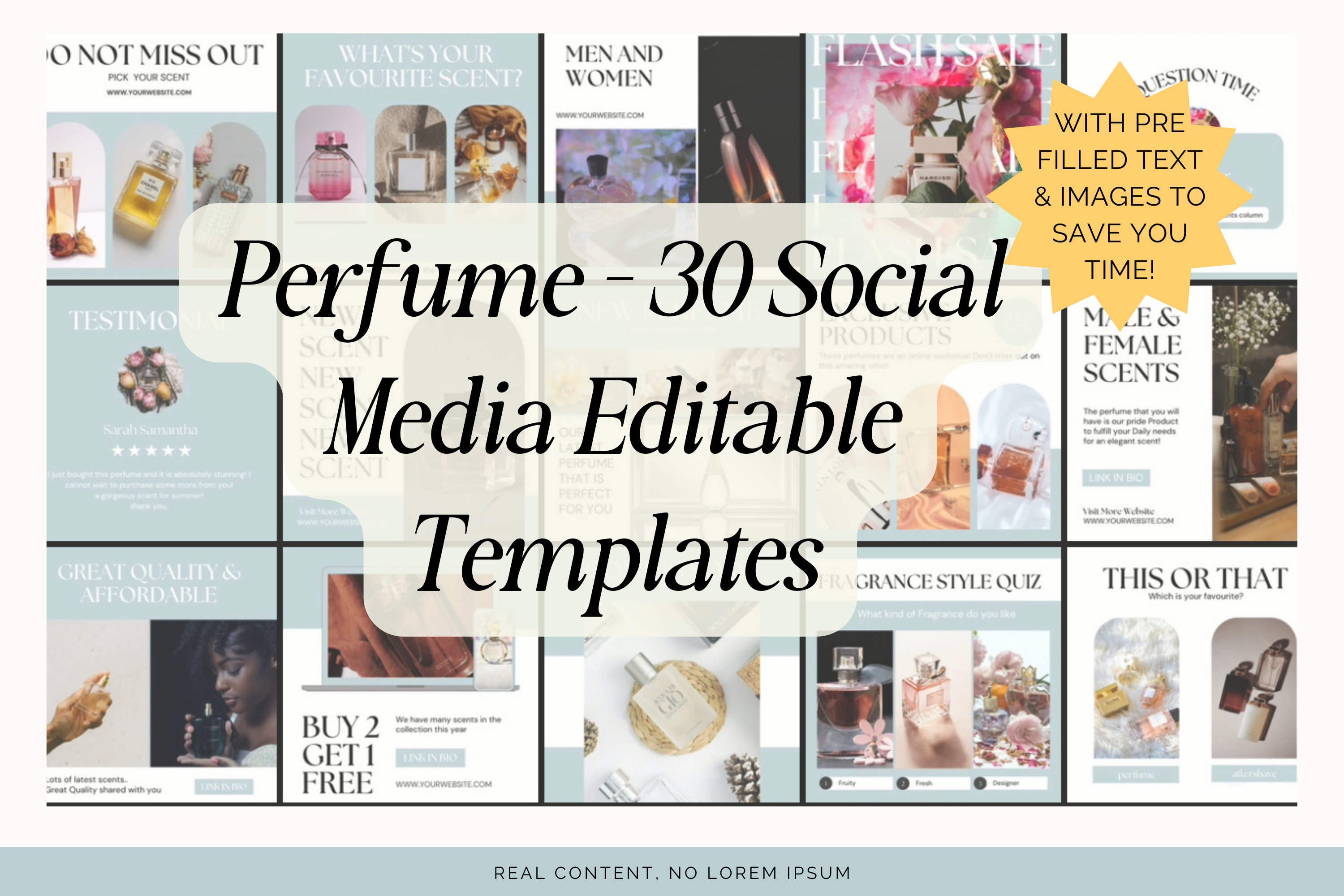 Perfume Business Templates // Pre Filled Perfume Templates, Fragrance ...