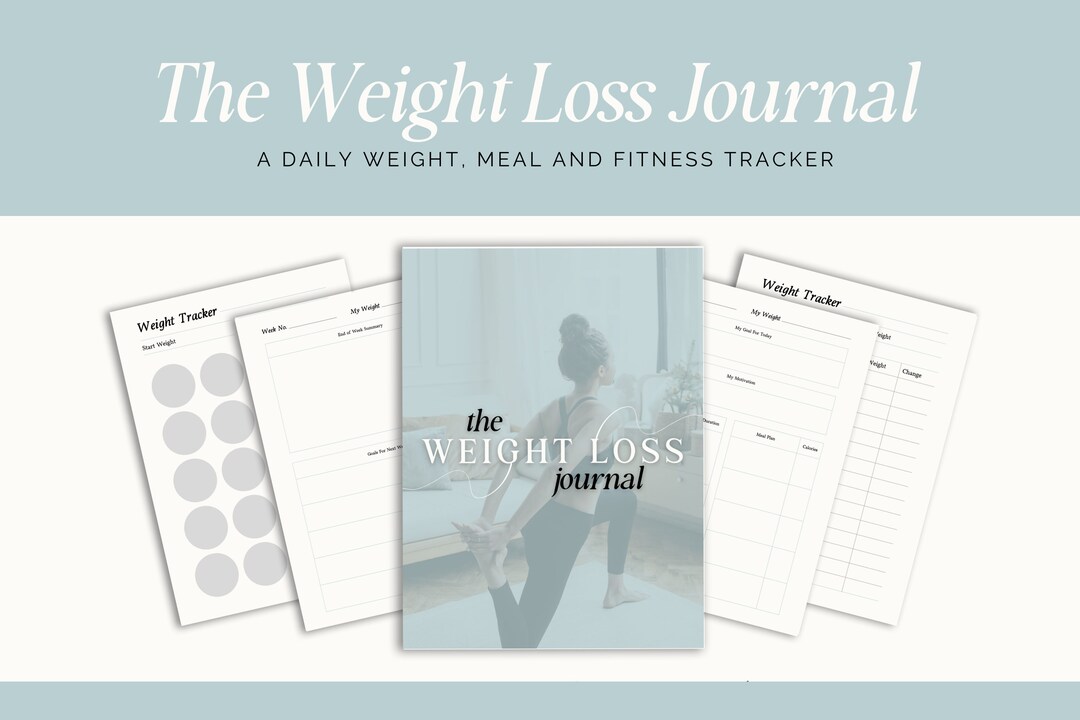 Weight Loss Tracker Journal // Weight Loss Planner, Fitness Tracker ...