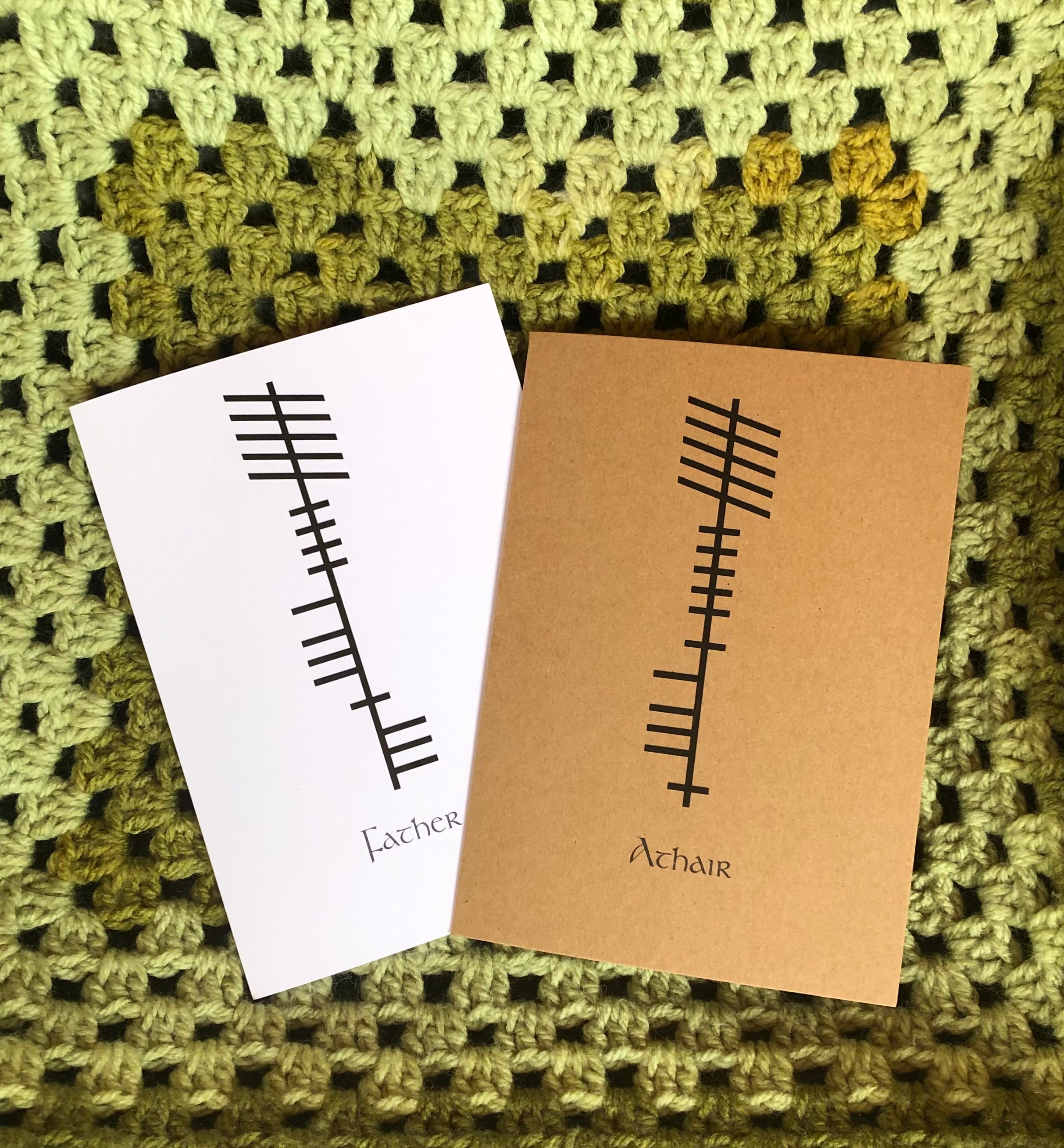 Irish Language Card / Ogham Writing for Dad, Grandad - Etsy
