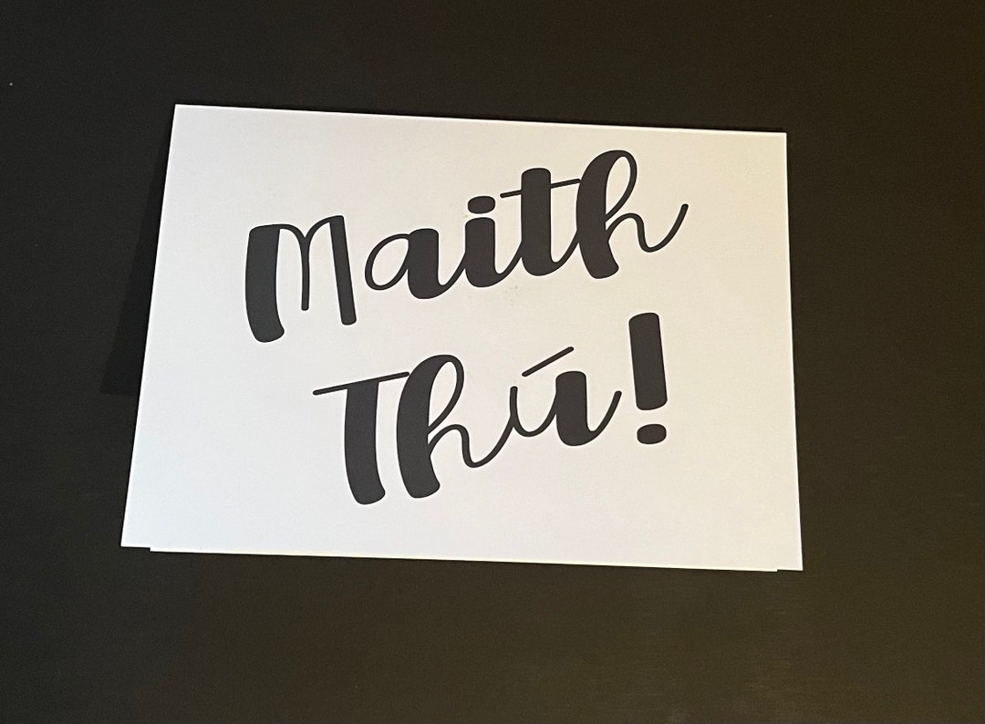 Maith Thú Irish Language Card Well Done Congratulations - Etsy