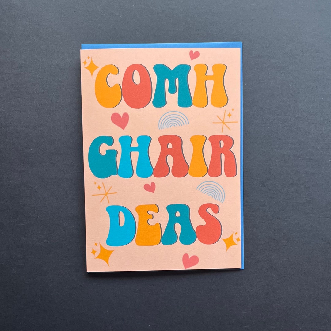 Irish Language Congratulations Card || Comhghairdeas || Boho Hippie ...