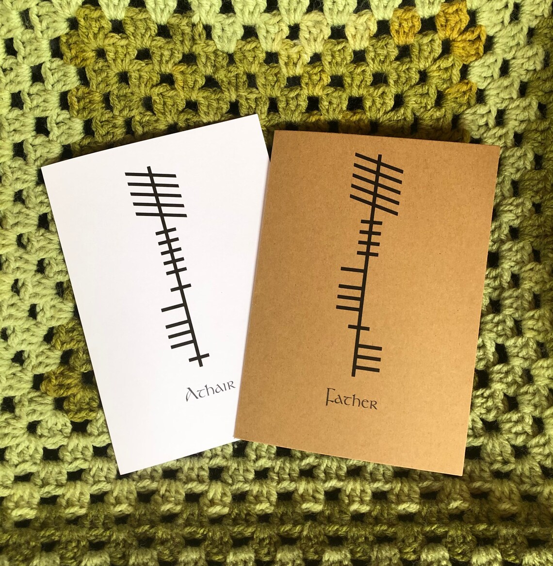 Irish Language Card / Ogham Writing for Dad, Grandad - Etsy