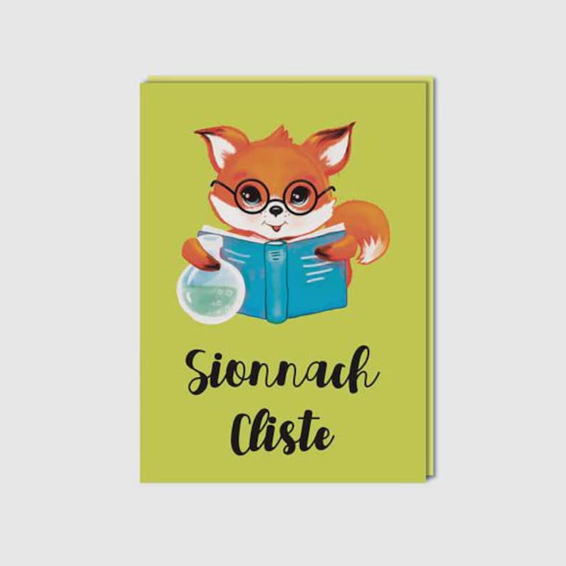 Irish Language Clever Fox Card || Congratulations || Passed Exams ...