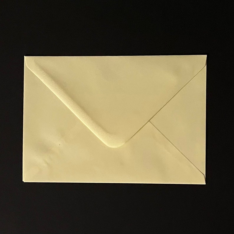 5 X 7 Coloured Envelope / Lemon / Pale Yellow - Etsy