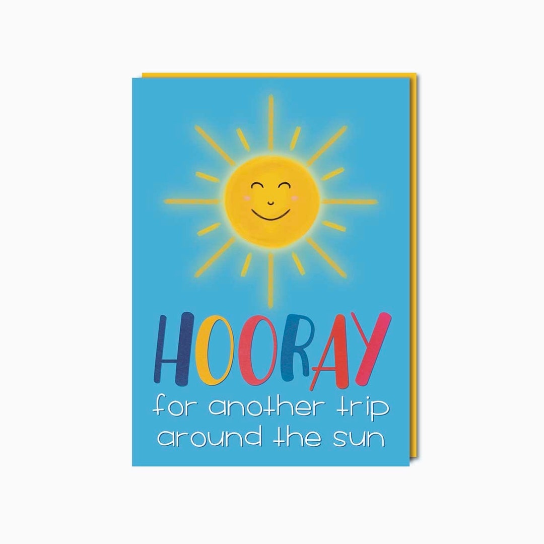 Hooray for Another Trip Around the Sun || Birthday Card - Etsy