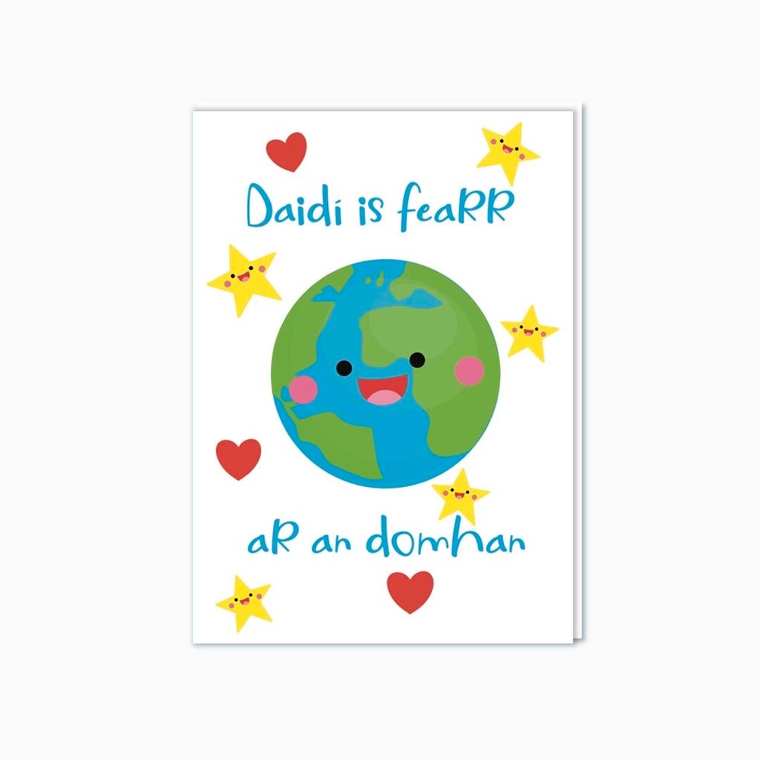 Irish Language Card for Daddys and Grandads - Etsy