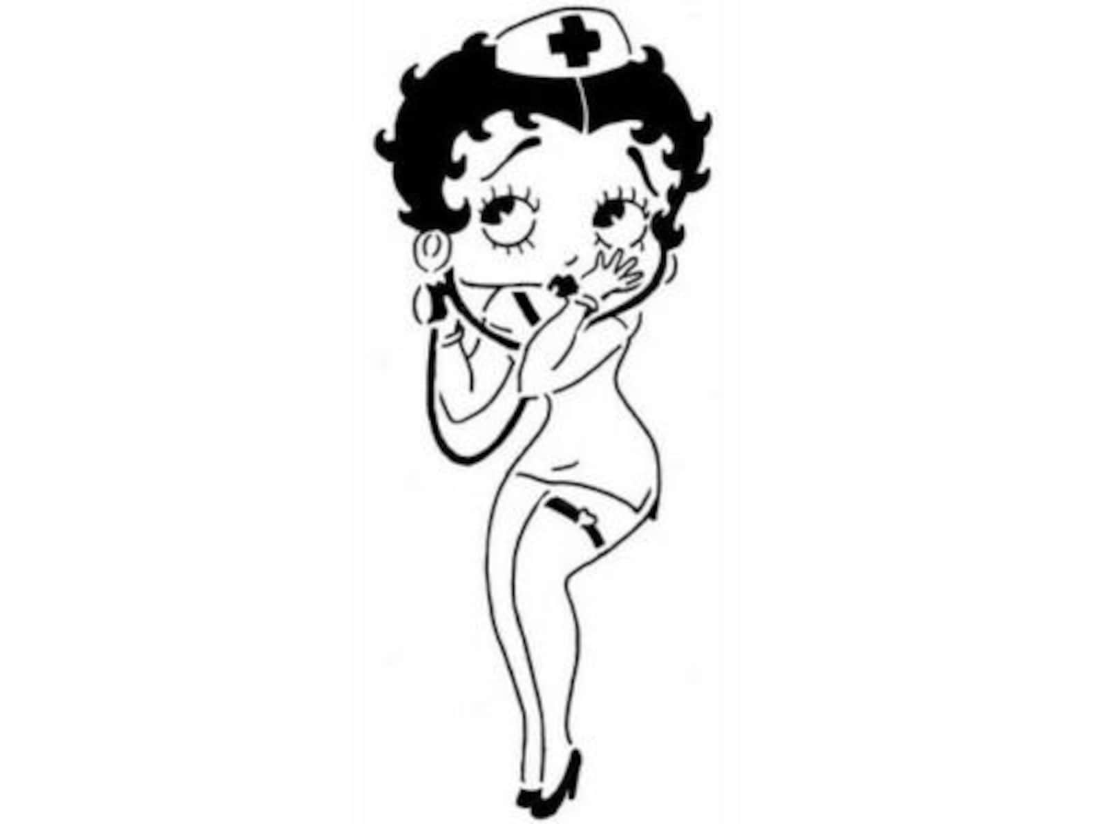 DOCTOR Nurse BETTY BOOP Retro Plastic Stencil Wall Art Spray | Etsy
