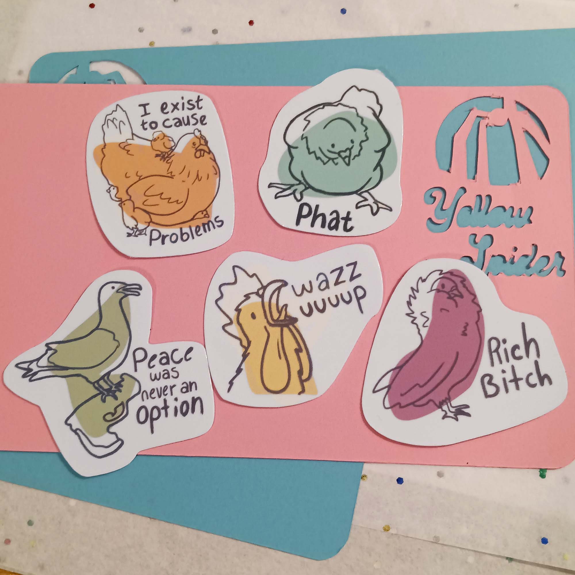 Bird Meme Sticker Pack 2 the Sequel // Phat Rich Bitch Peace - Etsy