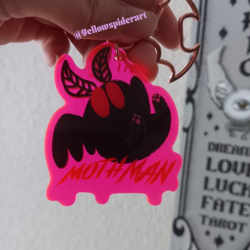 MOTHMAN KEYCHAIN // Toe Beans, Cute, Kawaii Cryptid, Bag Charm, Spooky ...