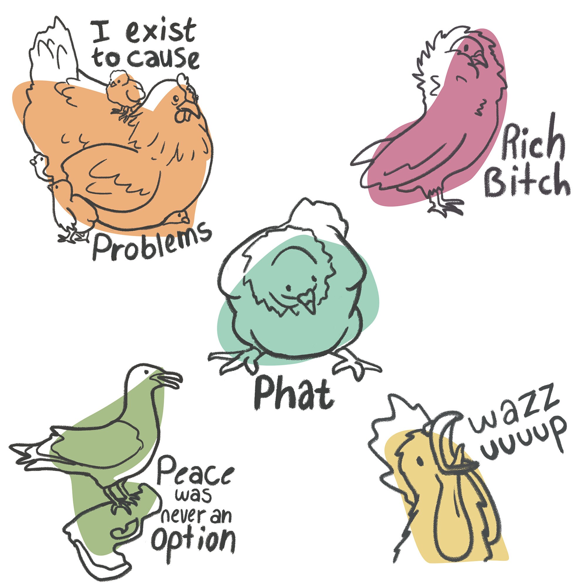 Bird Meme Sticker Pack 2 the Sequel // Phat Rich Bitch Peace - Etsy