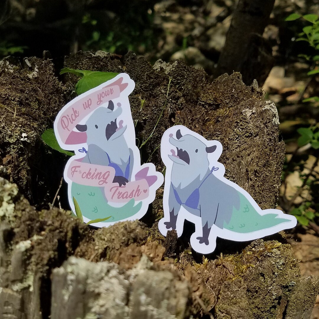 OPOSSUM MERMAID pick up Your Fucking Trash - Etsy