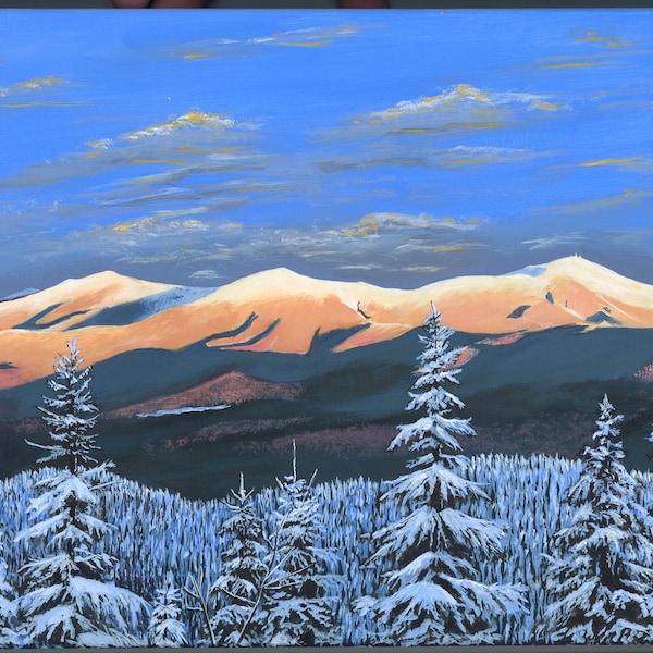 Alpenglow Painting - Etsy