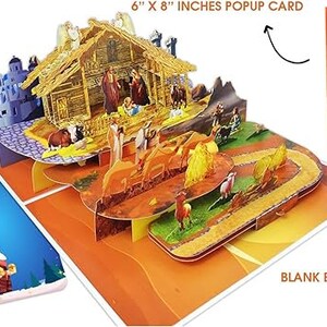 3D Nativity Christmas Religious Cards, 3D Pop up Christian Christmas ...