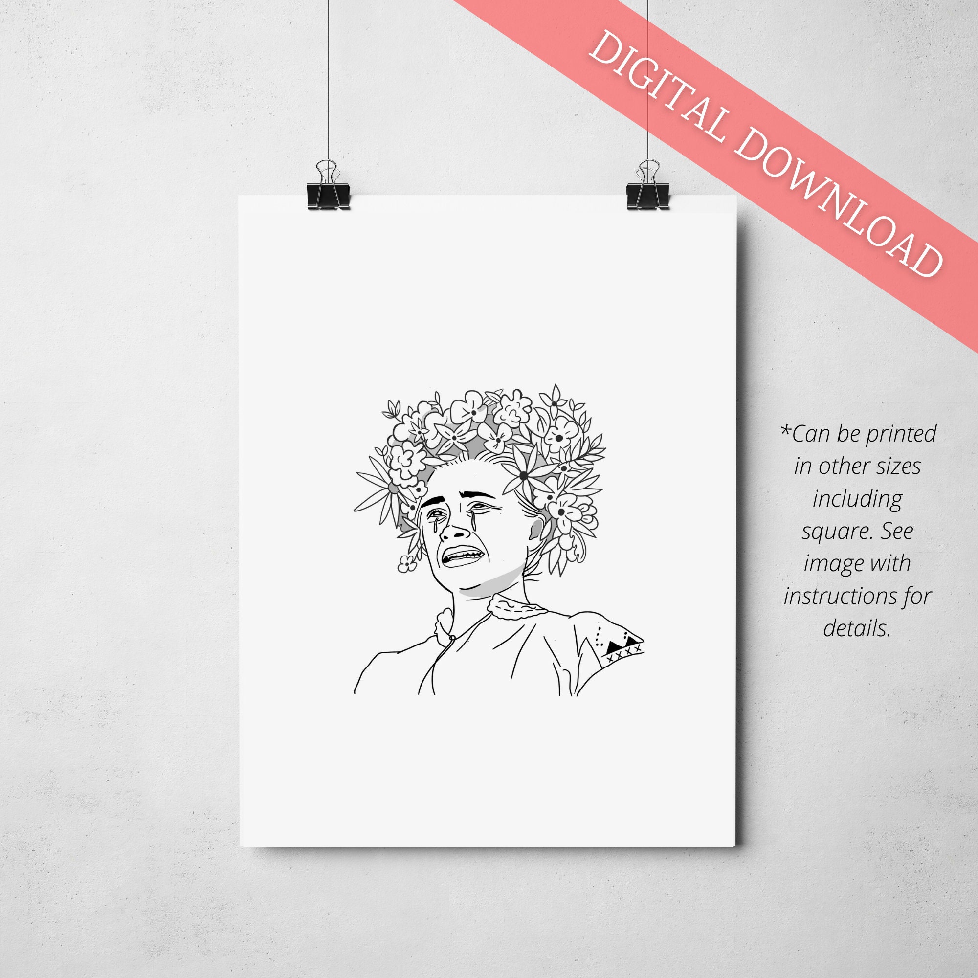 Midsommar Illustration, Printable Digital Download Wall Art and Movie ...