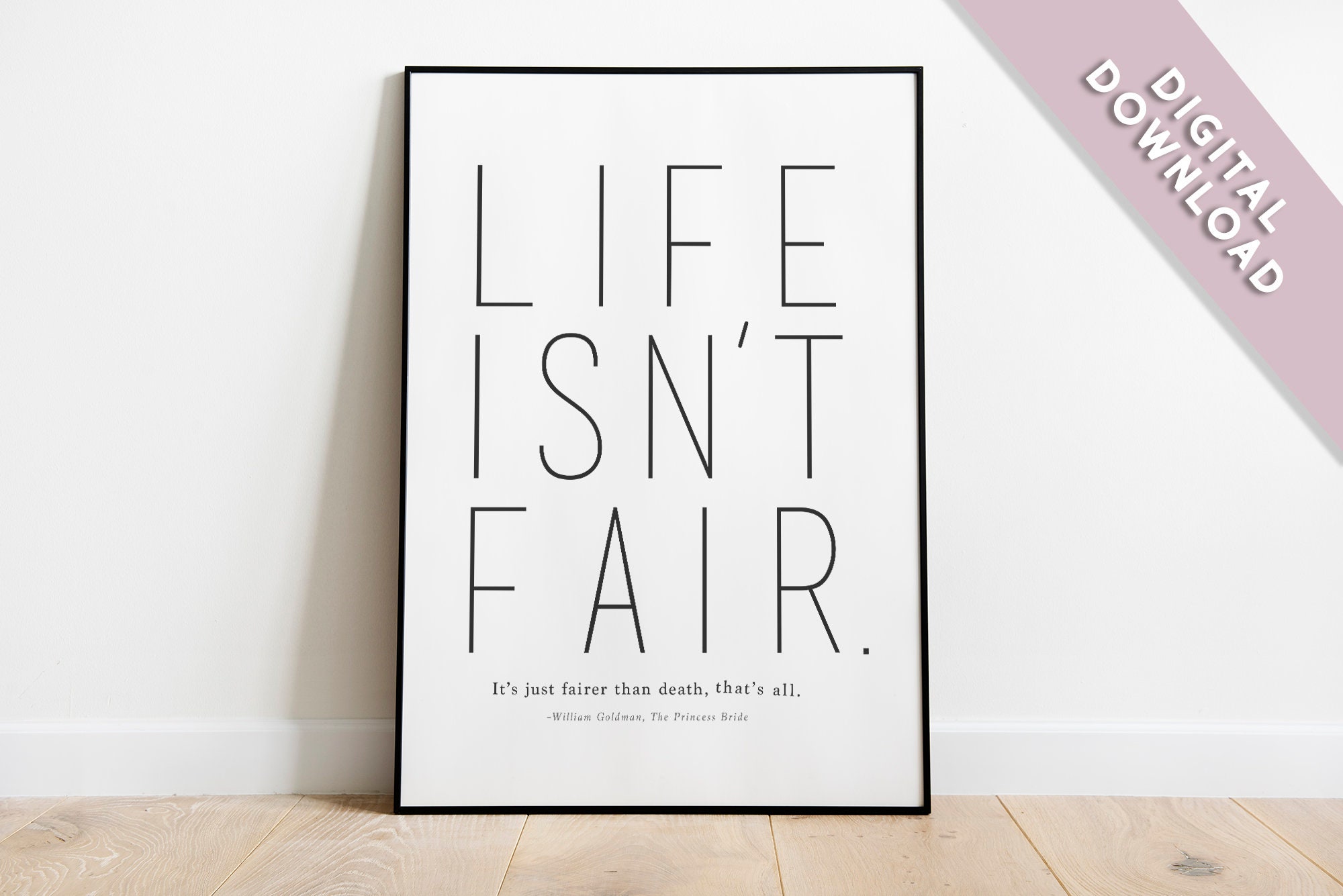 The Princess Bride Printable Quote, Digital Download, Wall Art: "life ...