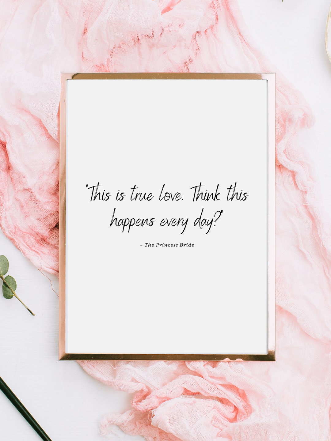 The Princess Bride Printable Calligraphy Art, Movie Poster With Quote ...