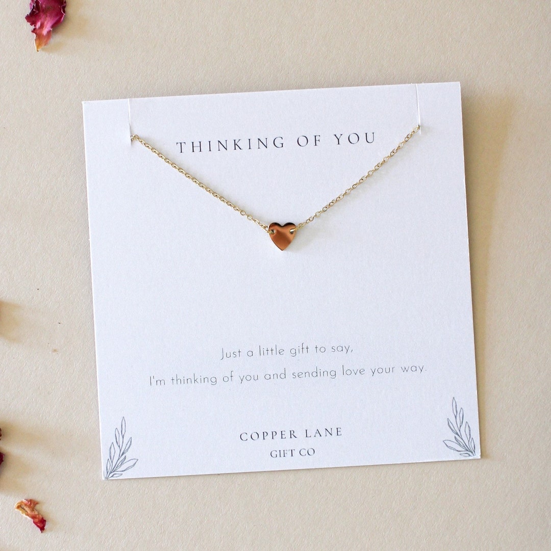 Thinking of You Necklace Bracelet Message Card Jewellery Gift - Etsy