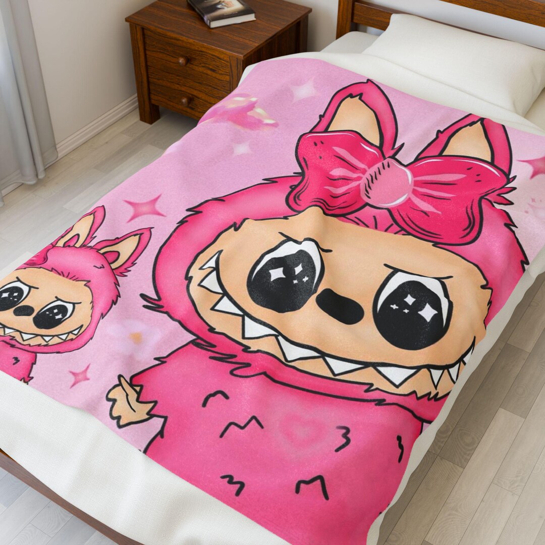 Labubu Design Plush Blanket - Etsy