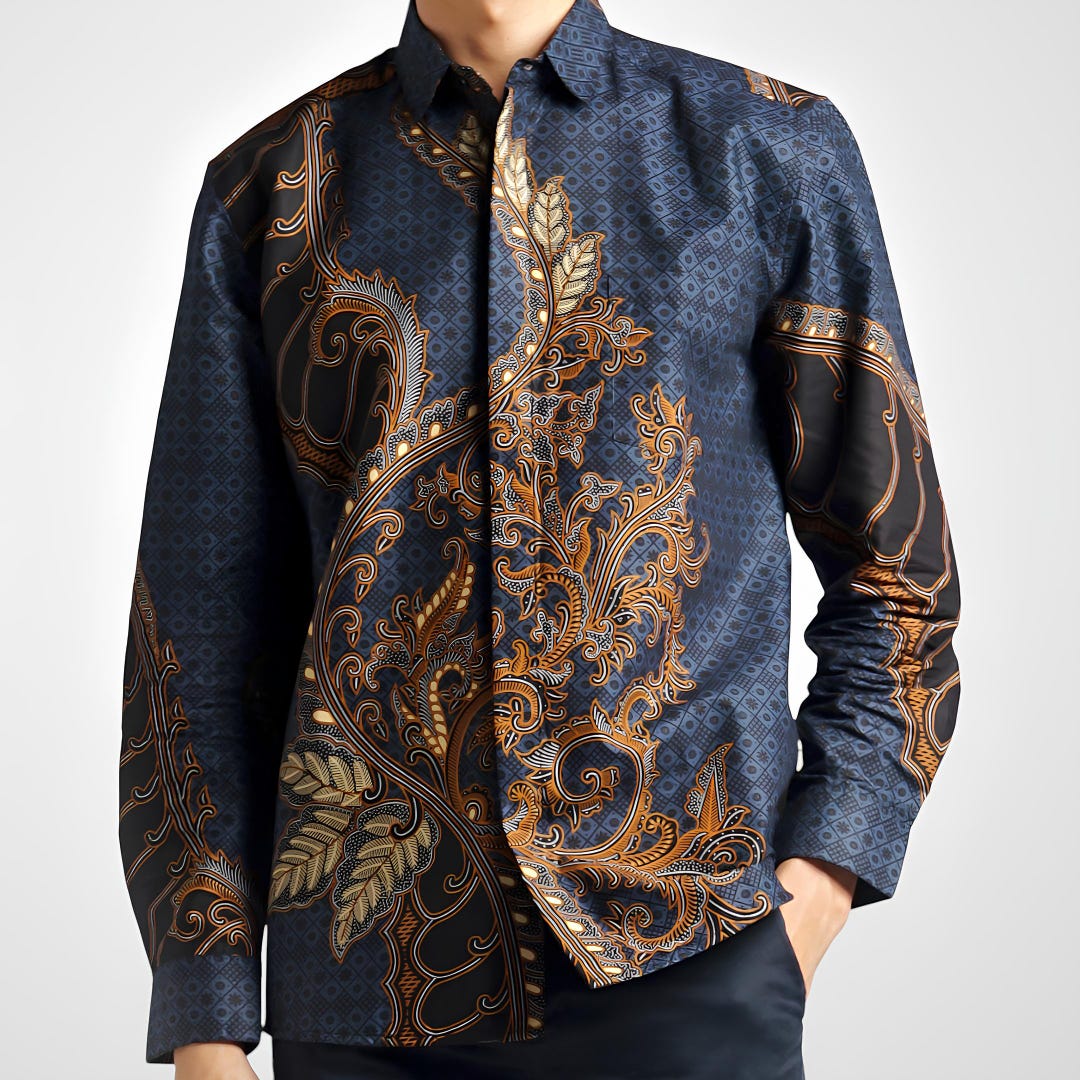 Men's Batik Shirt Richie, Batik Ethnic Shirt, Stylish Shirt for Men ...