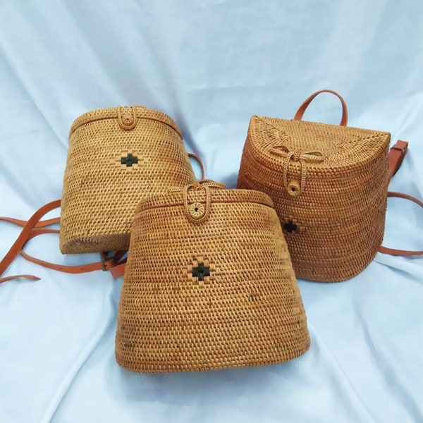 Rattan Backpack - Etsy