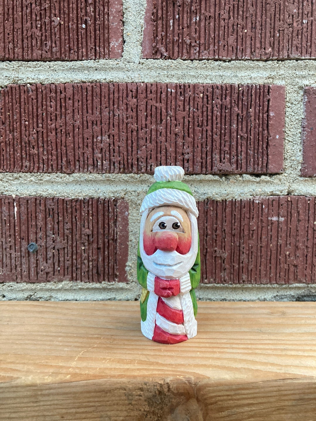 OOAK Santa Claus, Candy Cane, Carving, Handcarved, Handmade, Wood ...