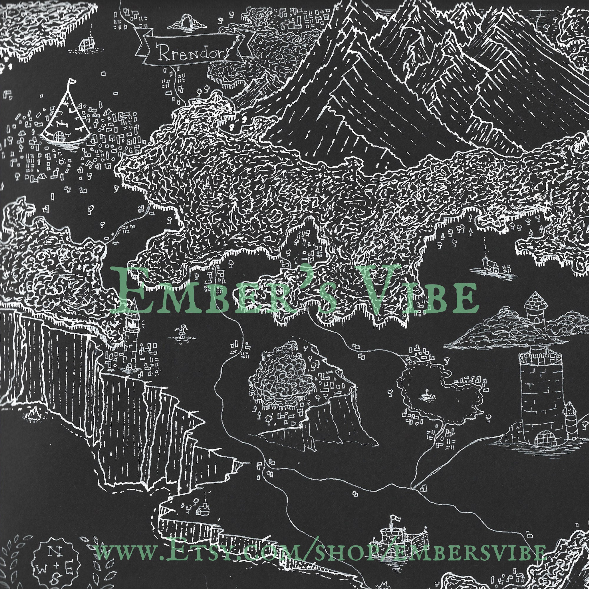 Custom INVERTED Map - Etsy