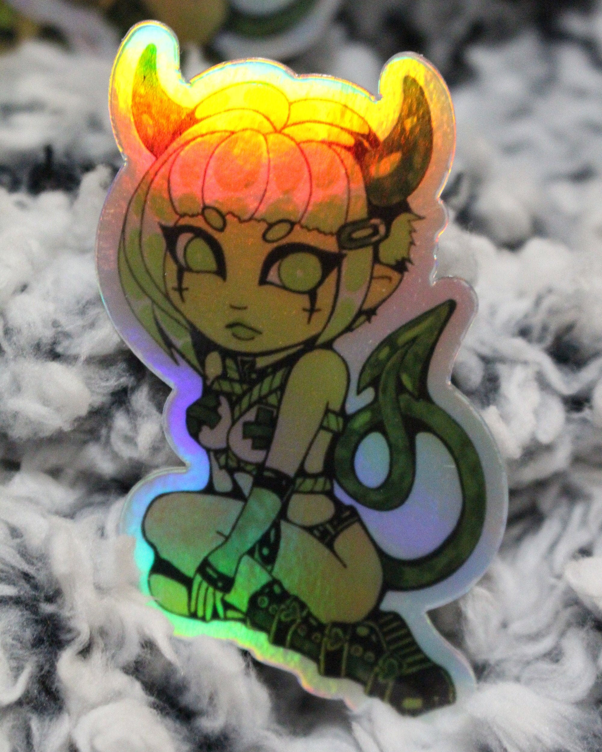 HOLOGRAPHIC Little Rope Devil High Quality Sticker - Etsy