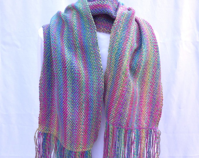 Handwoven Scarf, Rainbow of Colors, Soft, Wear With Anything! Great ...