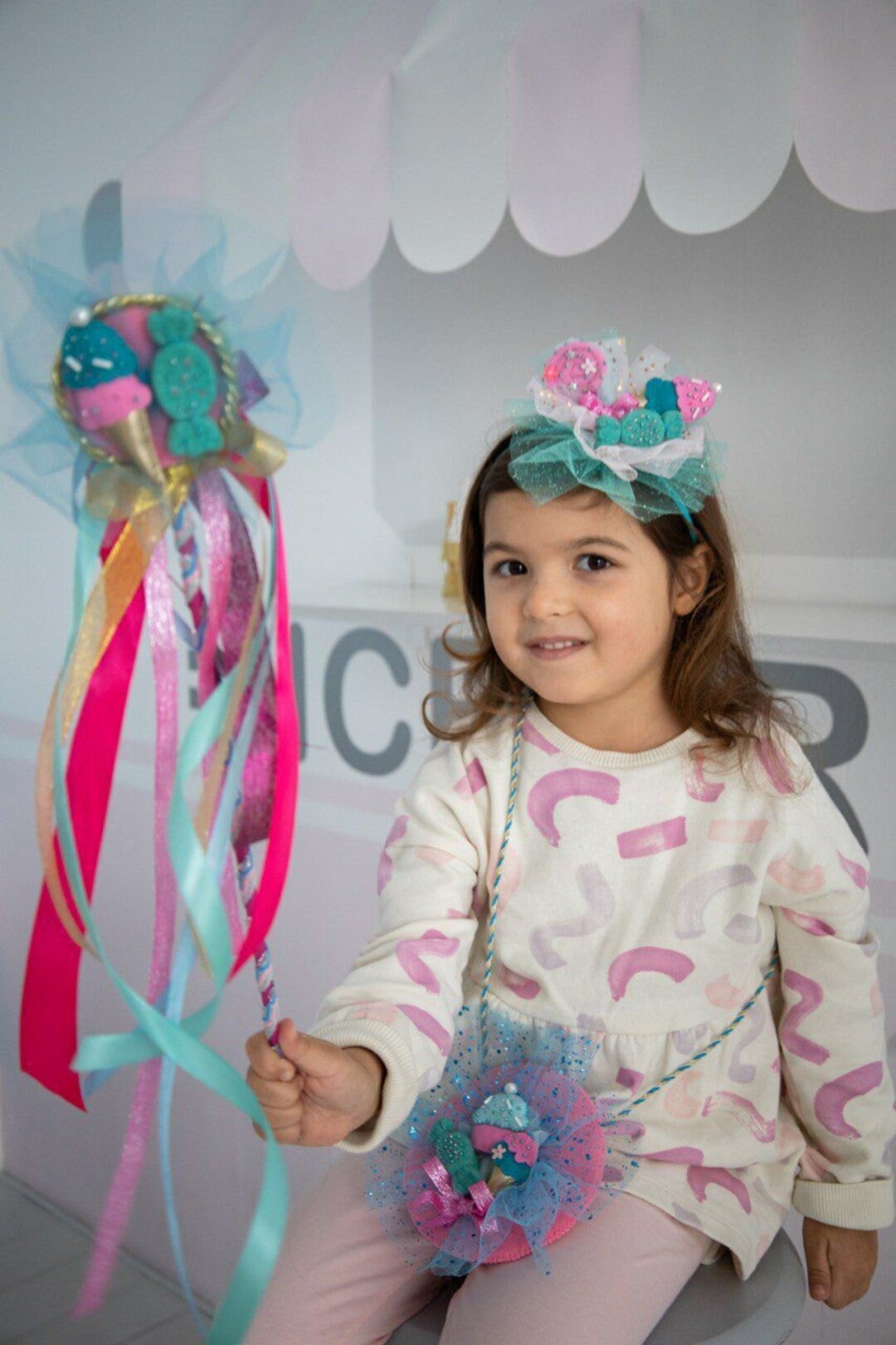 Candy Fairy Set, Candy Headband, Candy Bag and Magic Wand With Candies ...