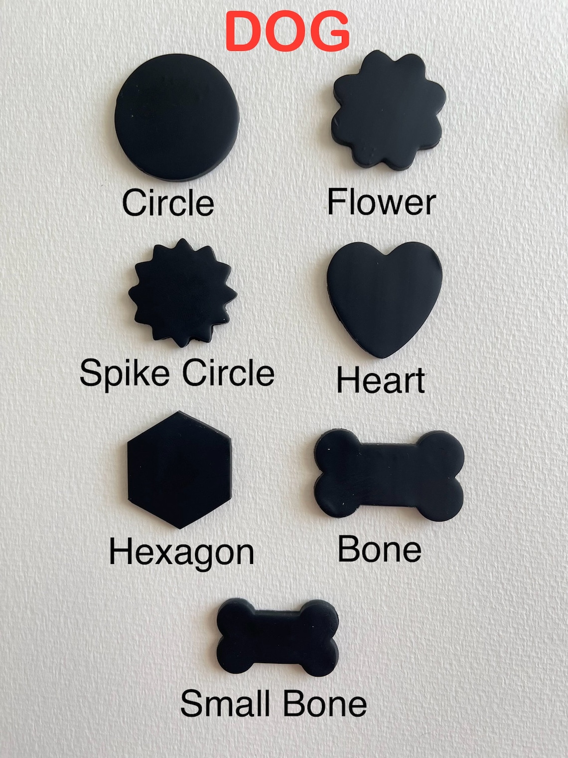 Name Tags for Pets, Polymer Clay Tag, Silent ID Tag, Personalized Dog ...