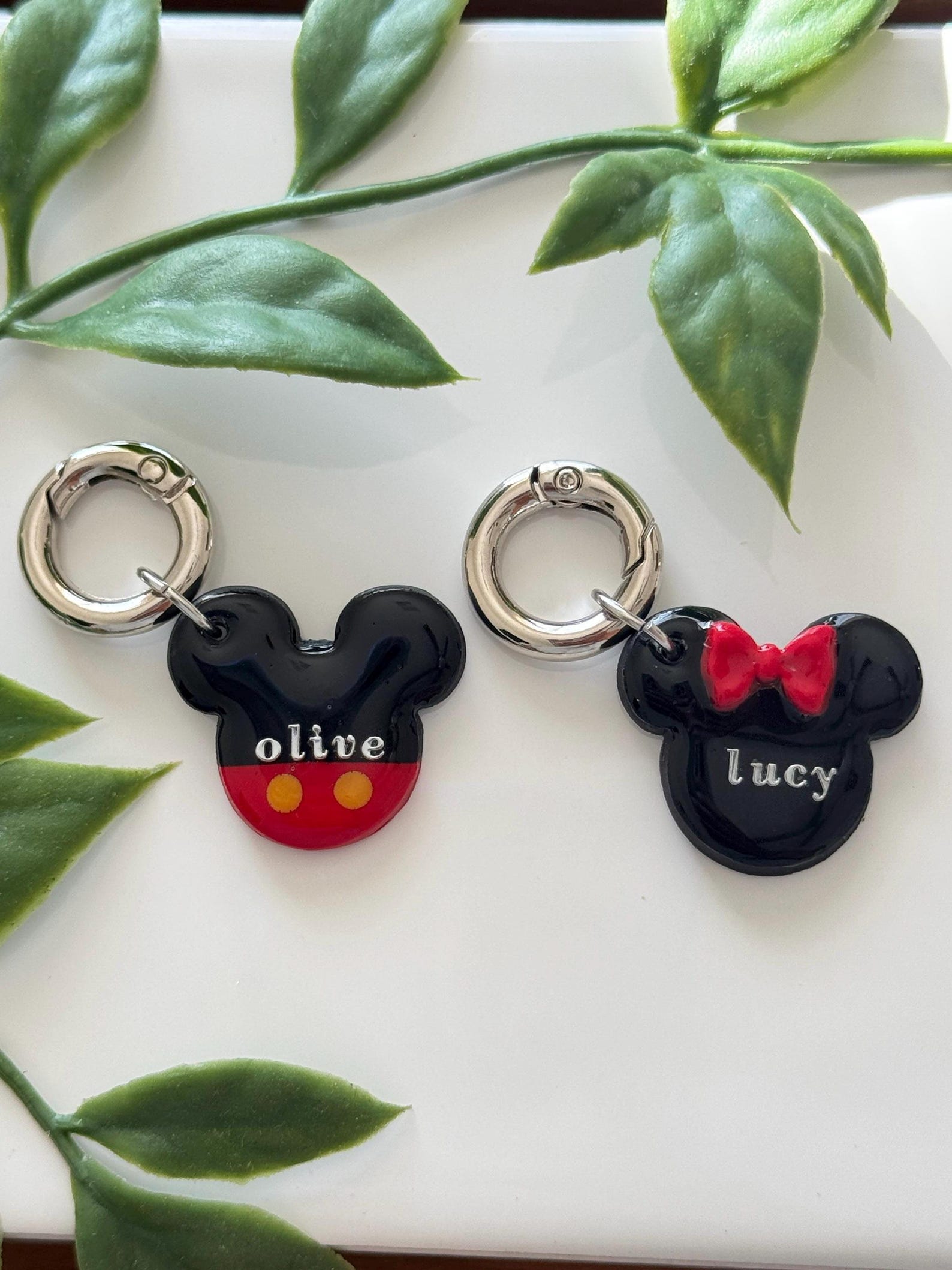 Name Tags for Pets, Polymer Clay Tag, Silent ID Tag, Personalized Dog ...