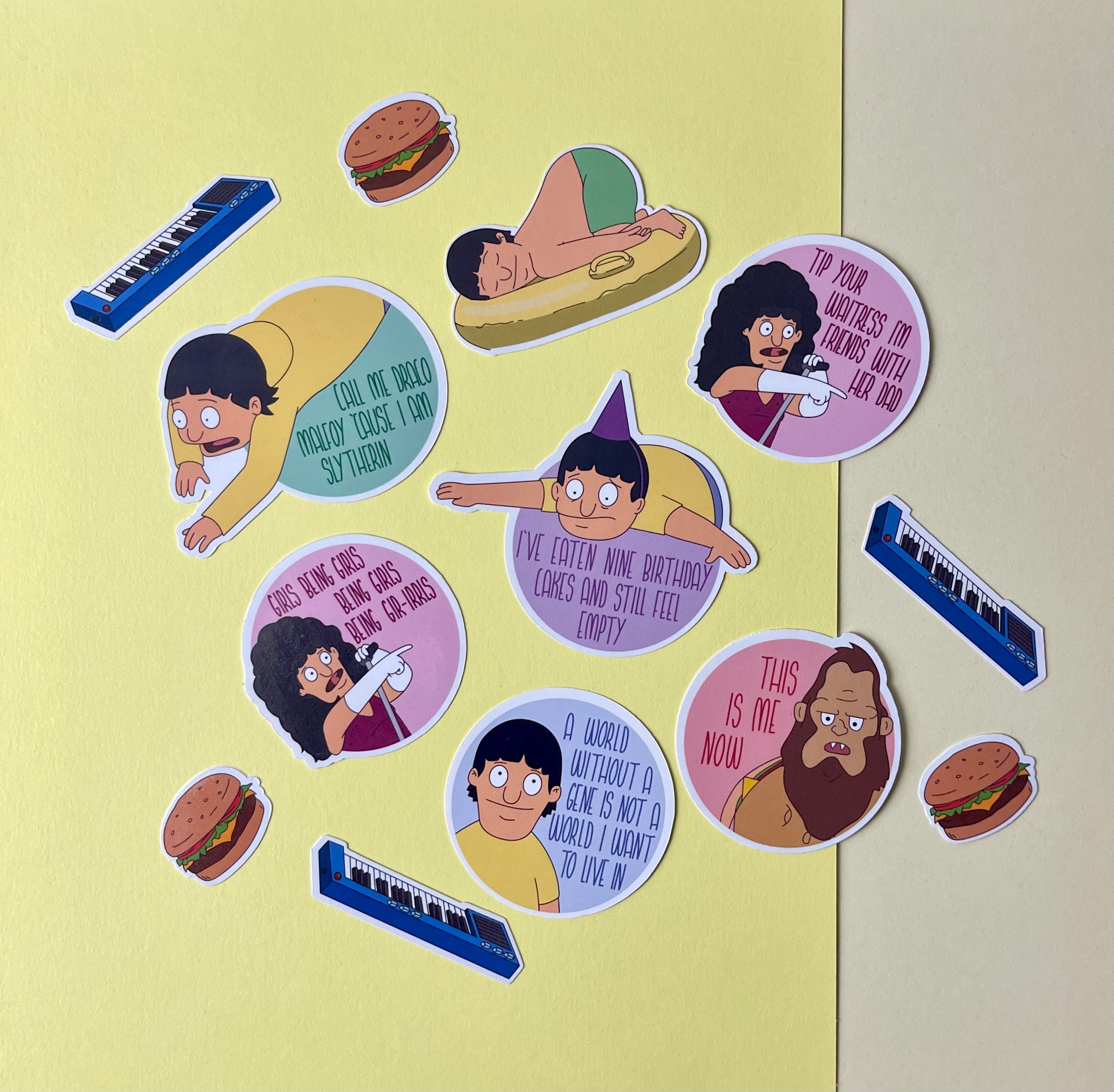 Bob's Burgers Stickers Gene Belcher | Etsy