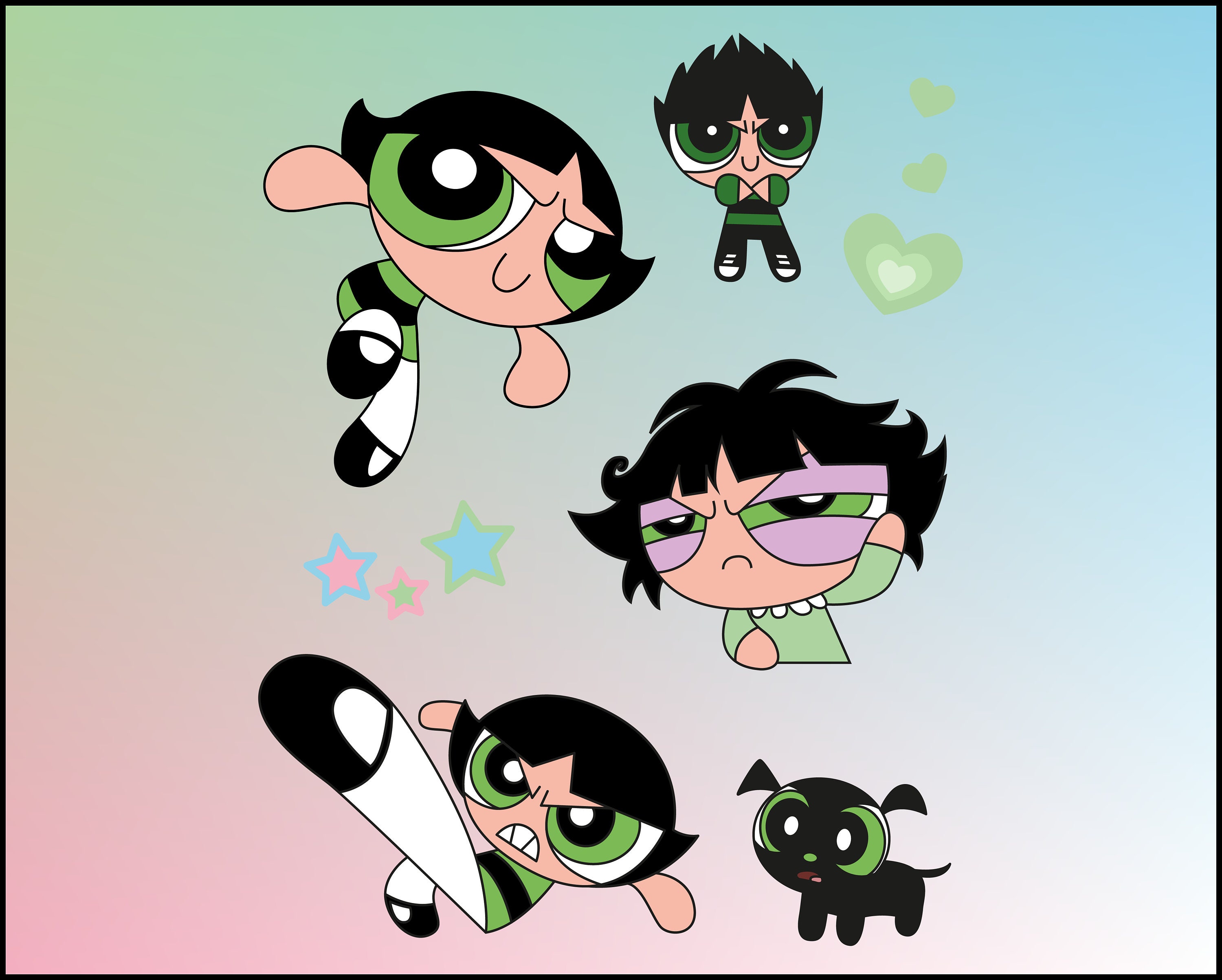 Powerpuff Girls Sticker Sheets Powerpuff Girls Character - Etsy