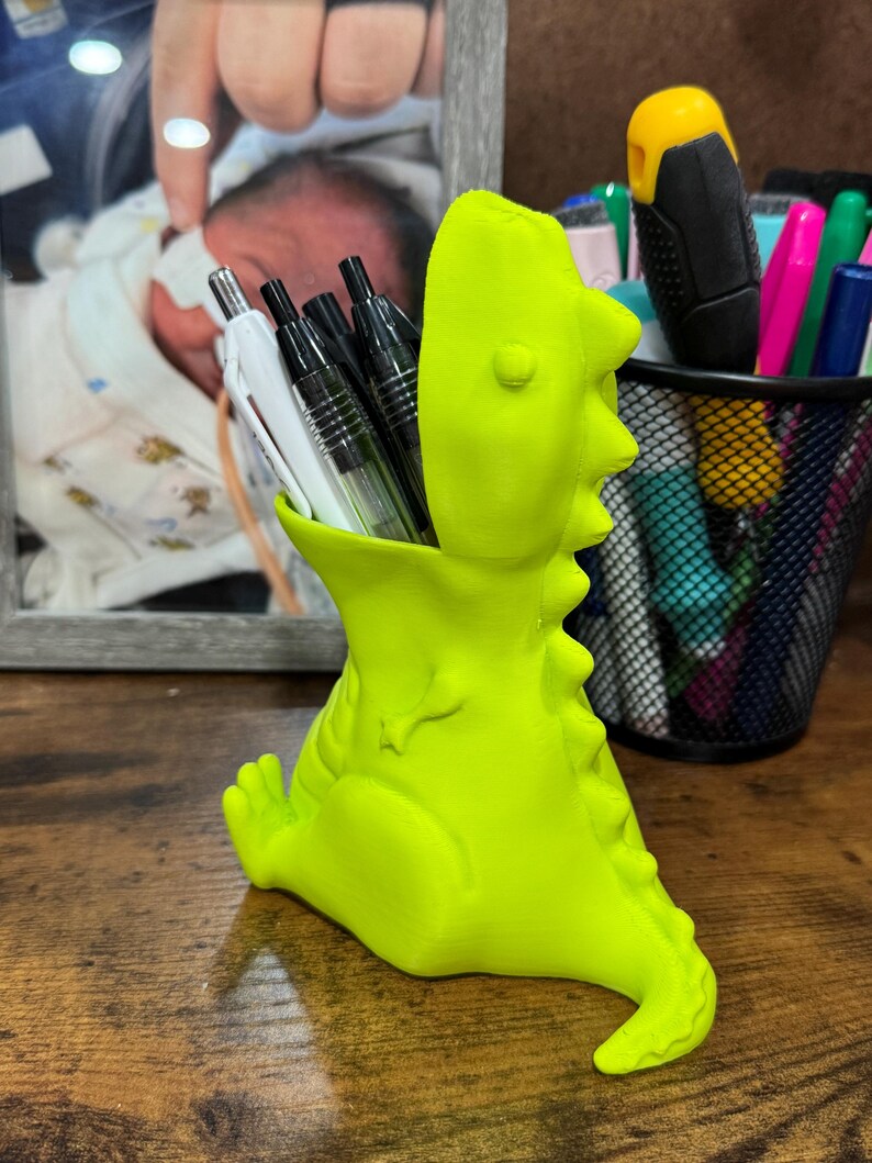 Desk Rex – 3D Printed T-rex Pen Holder – Made by Kid Entrepreneur - Etsy