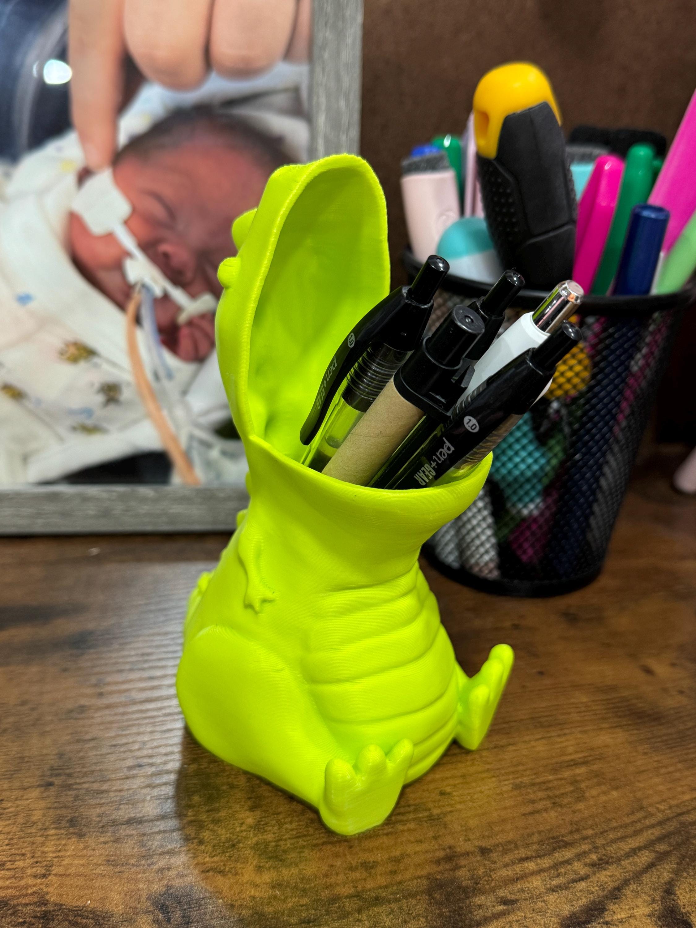 Desk Rex – 3D Printed T-rex Pen Holder – Made by Kid Entrepreneur - Etsy