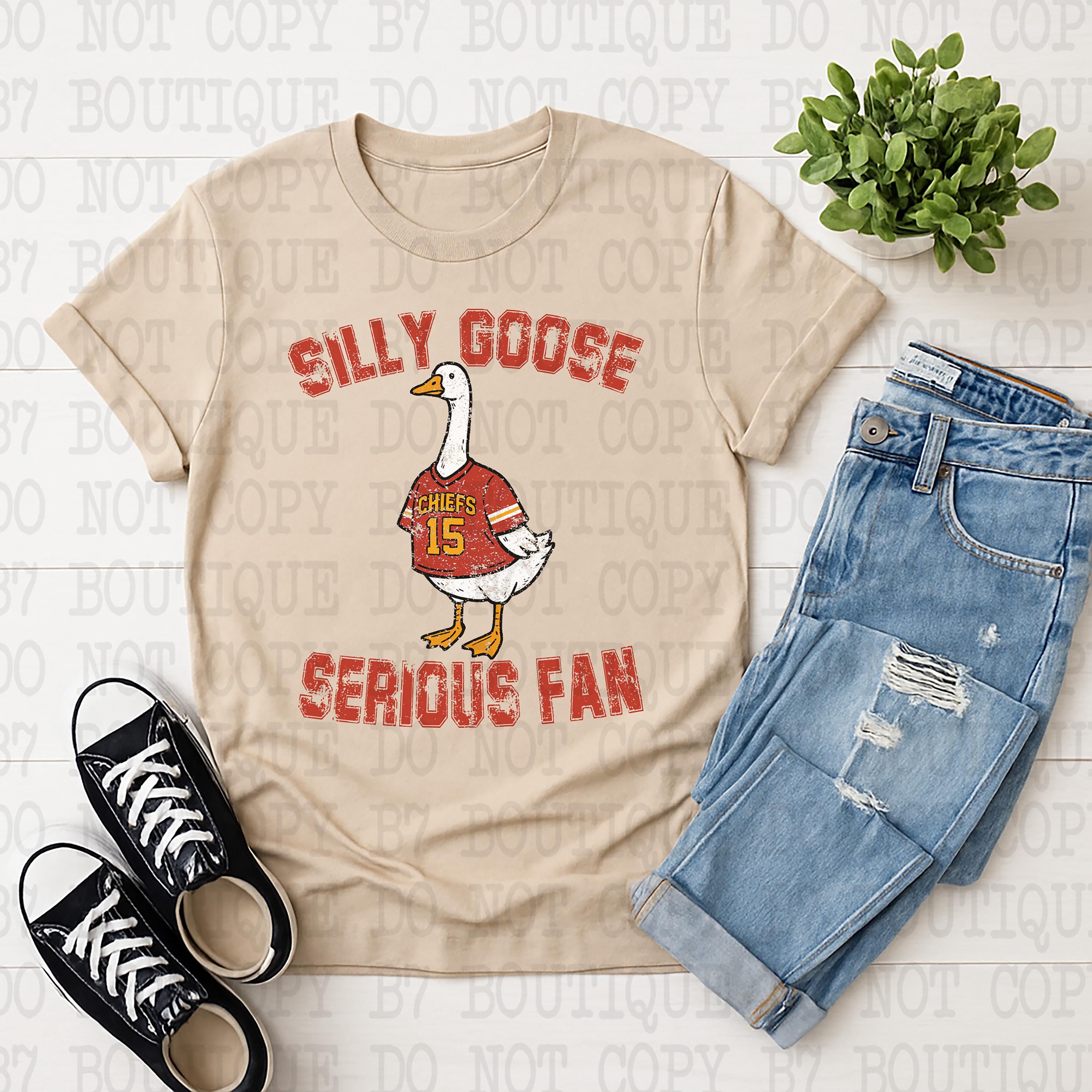 Silly Goose Serious Fan PNG | Funny Goose Digital Design | Game Day ...