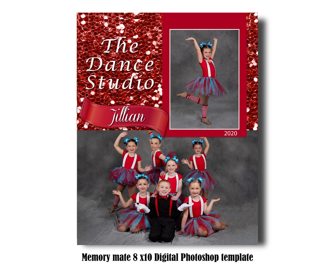 8x10 Memory Mate Digital Photoshop Template - Dance / Sports PSD ...